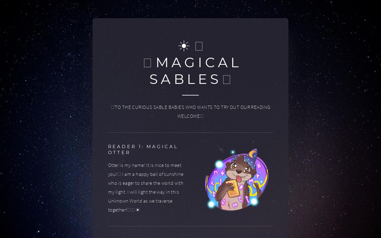 Magical Sables Reading Service